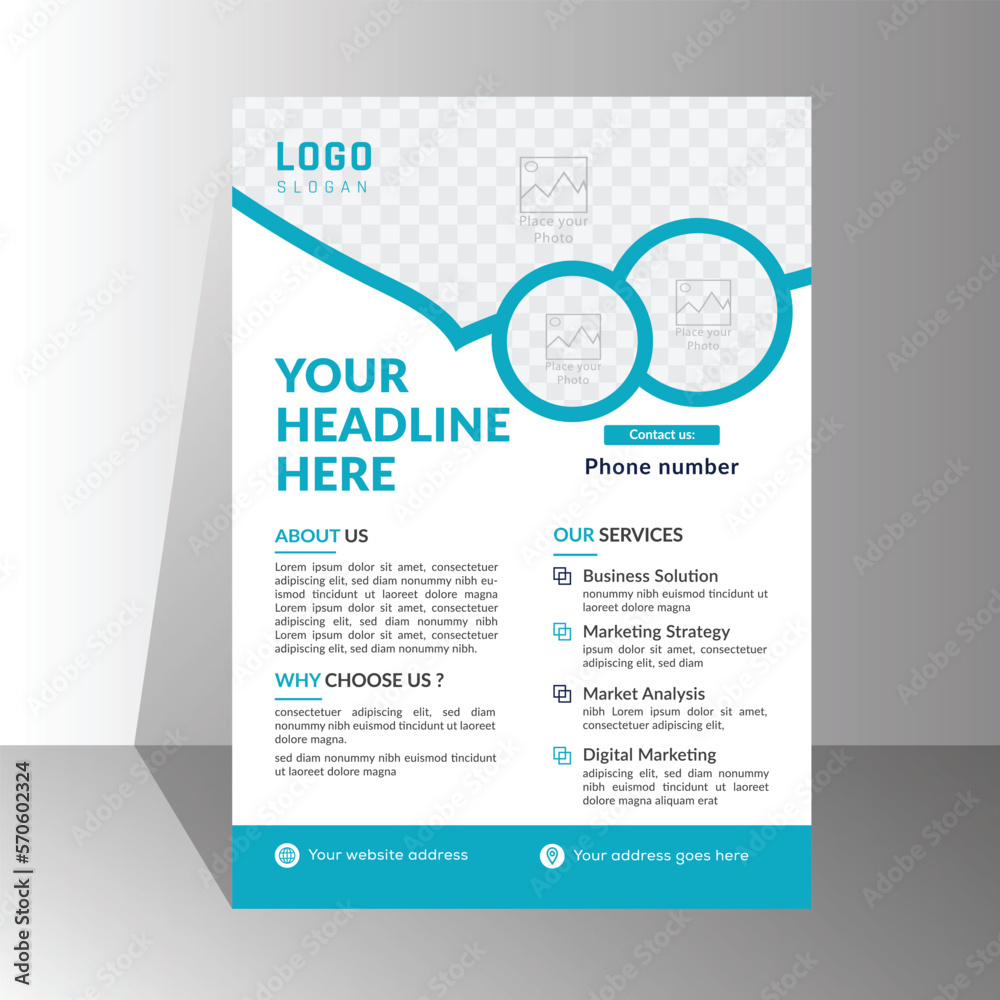 Modern A4 corporate creative clean business flyer design template ...