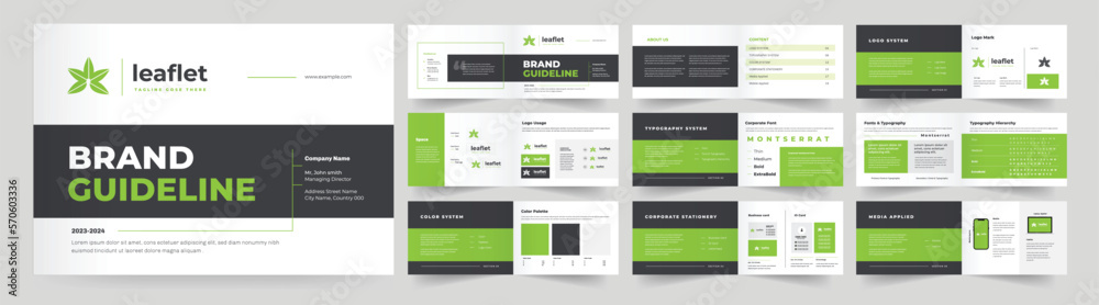 Brand guideline Layout Stock Vector | Adobe Stock
