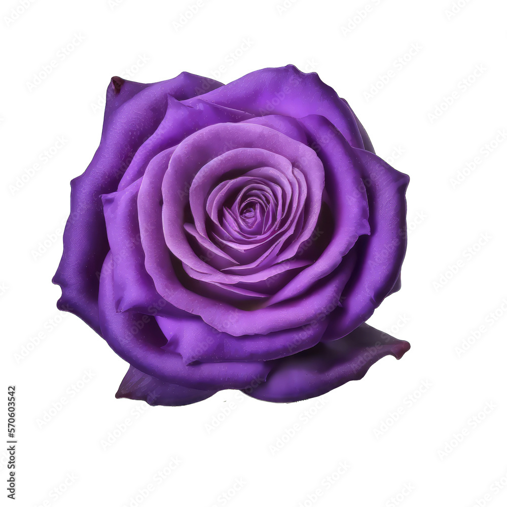 Purple rose isolated on transparent background. Beautiful purple rose ...