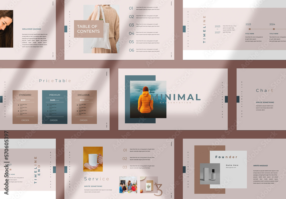 Simple Minima Presentation Layout Stock Template | Adobe Stock