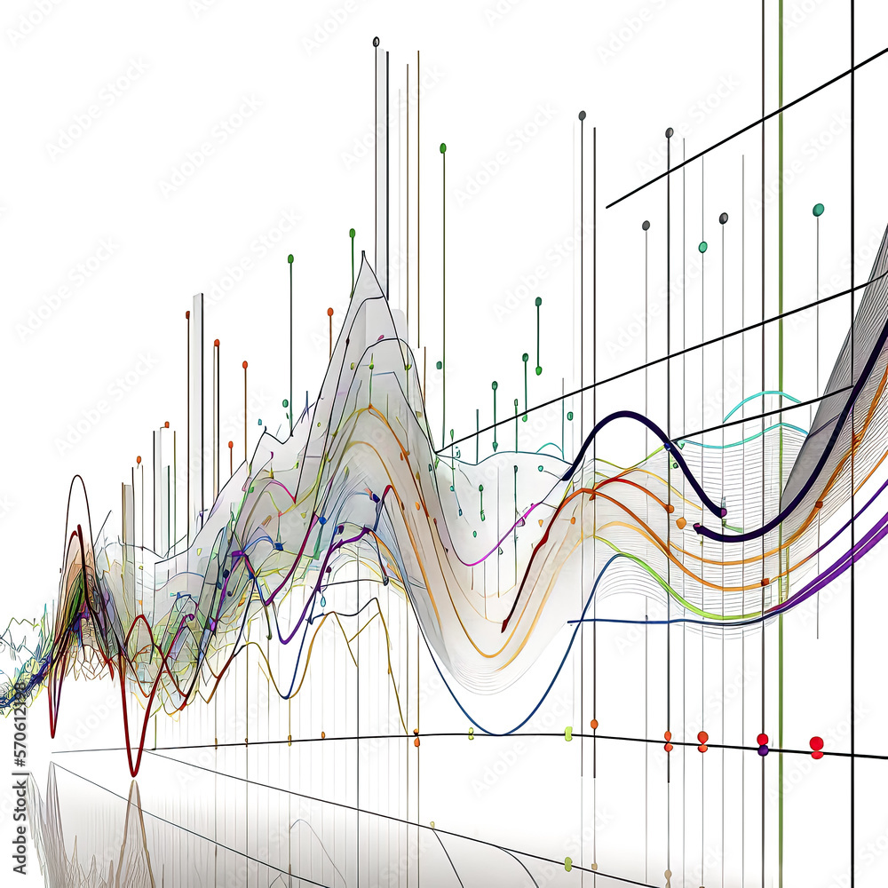 ground I created multiple colorful line graphs on a plain white ...