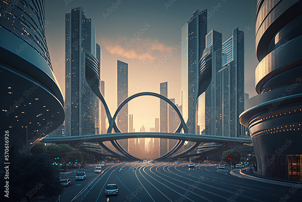 Experience a world of limitless potential with our futuristic cityscape ... Experience a world of limitless potential with our futuristic cityscape ...