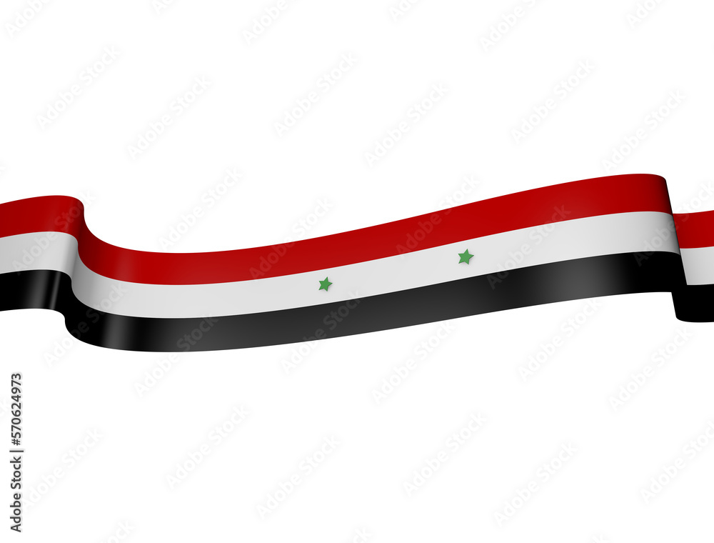 Syrian Flag, Transparent Background, Wavy Flag Stock Illustration ...