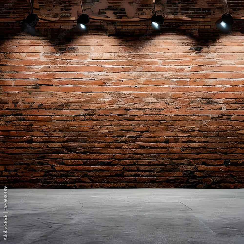 Brick Wall Backdrop Background Stage Stock Illustration | Adobe Stock
