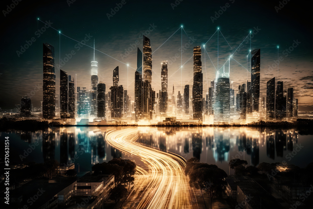 Experience a futuristic city where technology and communication ...