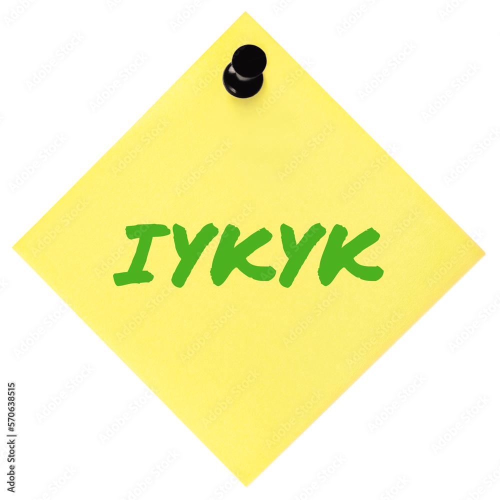 Foto de If you know you know acronym IYKYK text macro closeup neon ...
