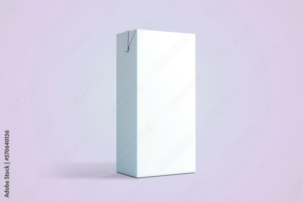 white milk box isolated on pastel bright fresh background Stock ...