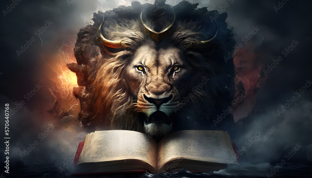 A lion and the holy bible, revelation religion faith prophecy ...