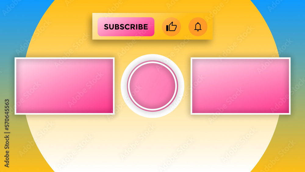 YouTube End Screen V41 Stock Illustration | Adobe Stock