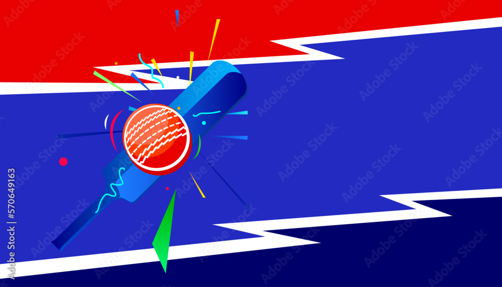 Vector illustration of cricket abstract background design for banner ...