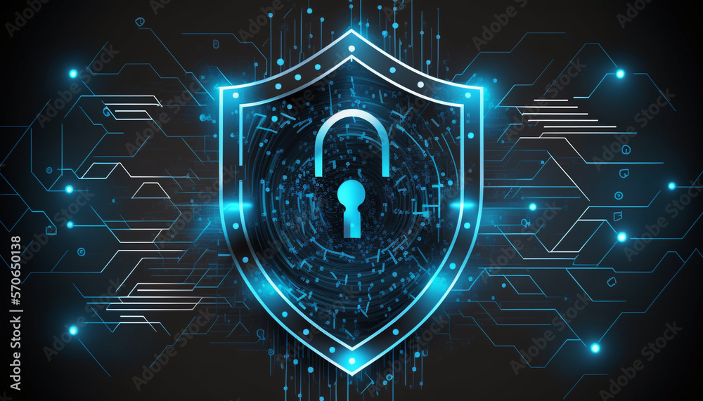 digital data security. hand with lock and key. lock and password ...