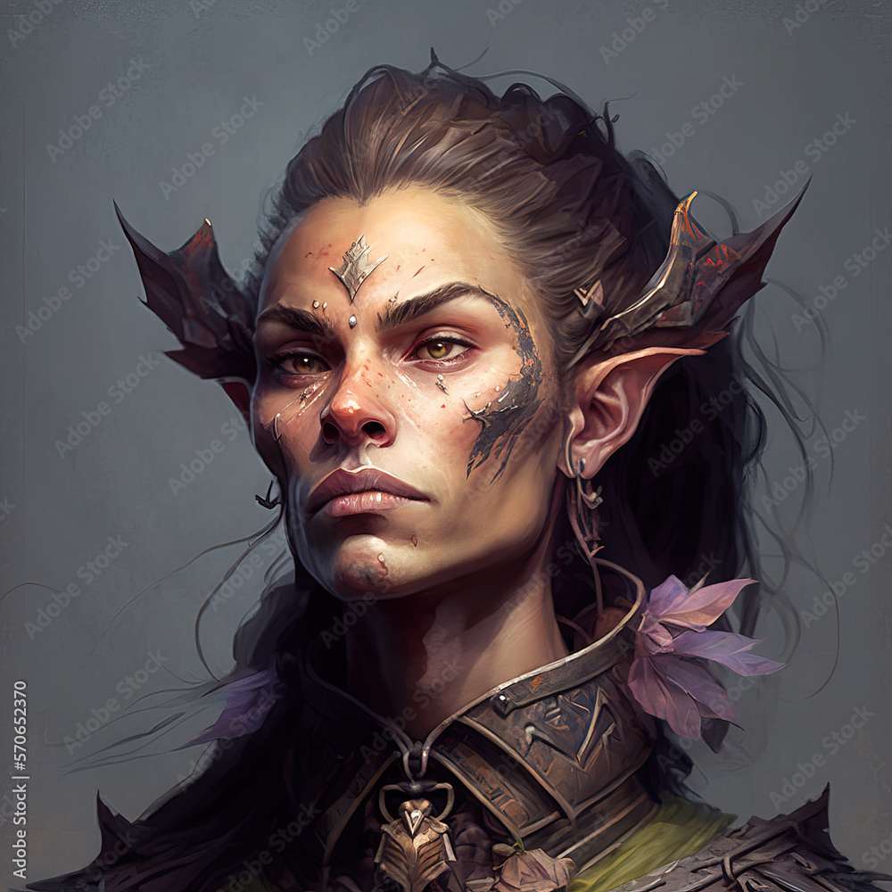halfelin female character portrait, rpg, fantasy avatar and token ai ...