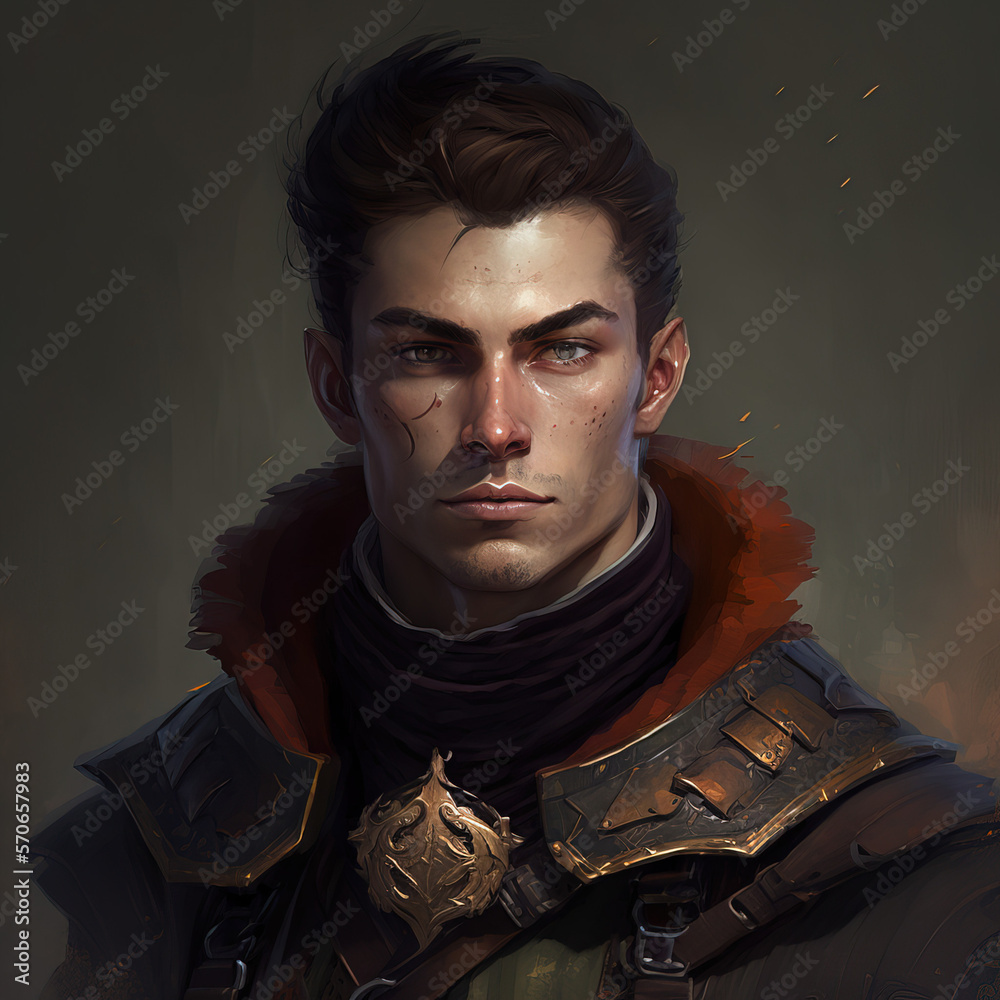 tanner character portrait, rpg, fantasy avatar and token generative ai ...