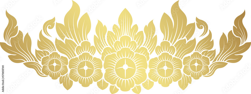 lotus art and flower style asian art luxury buddhism temple element and ...