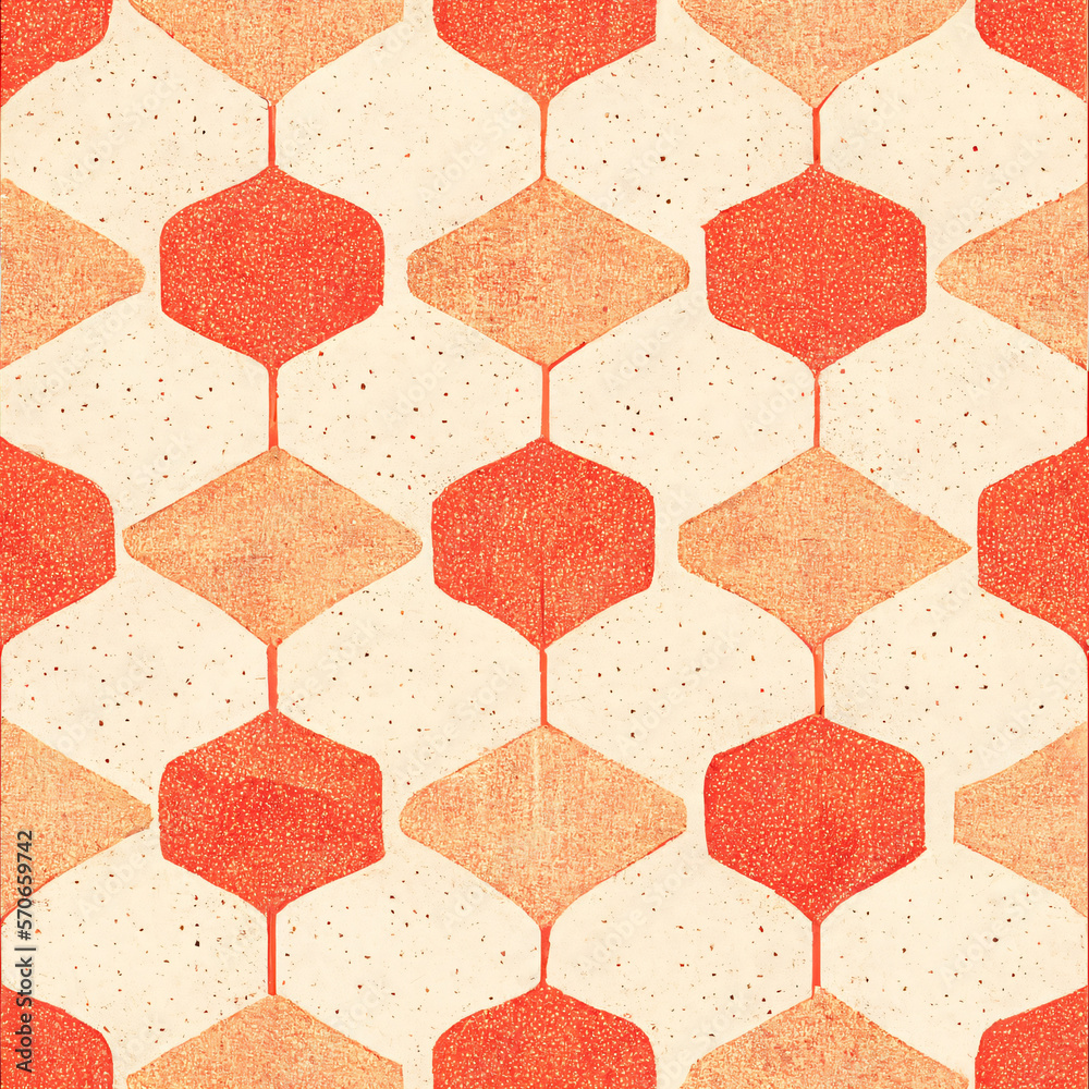 Seamless pattern of yellow and orange geometric shapes. yellow and ...