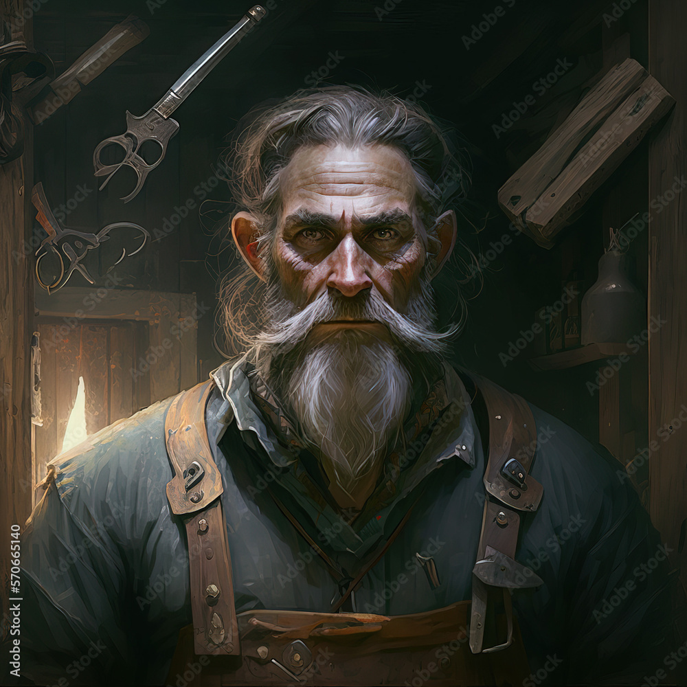 male cleric character portrait, rpg, fantasy avatar and token ...
