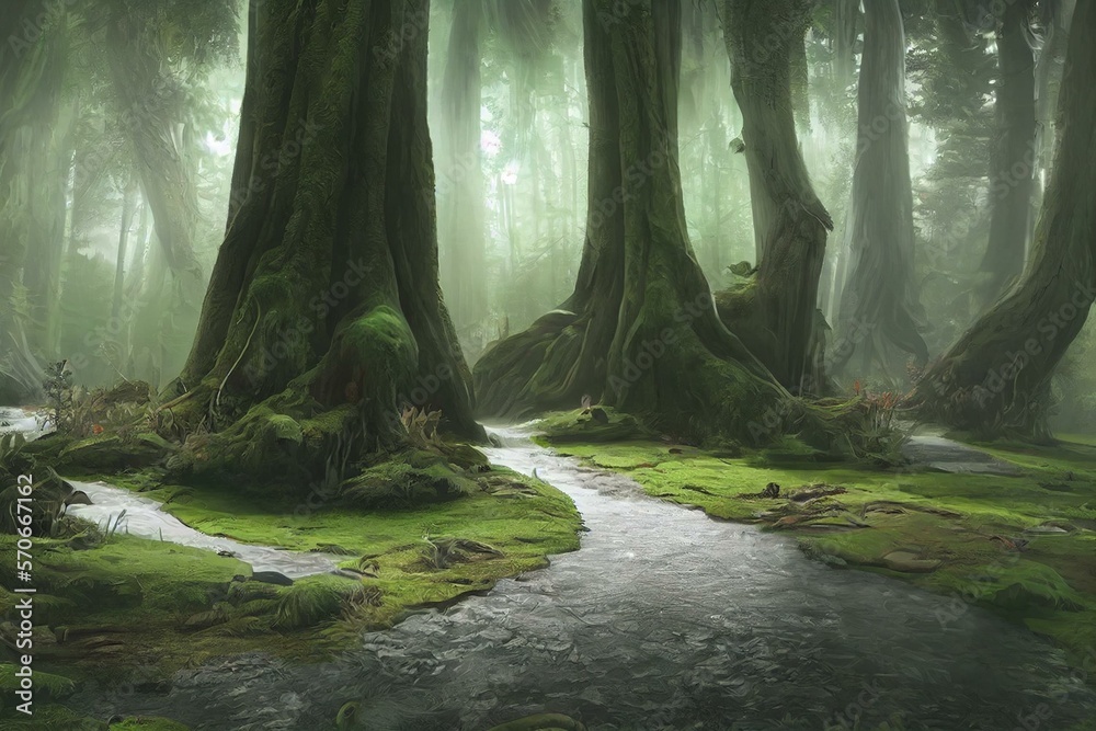 Ever lasting Majestic Deep Forest Life Trees of Eternal Legend ...