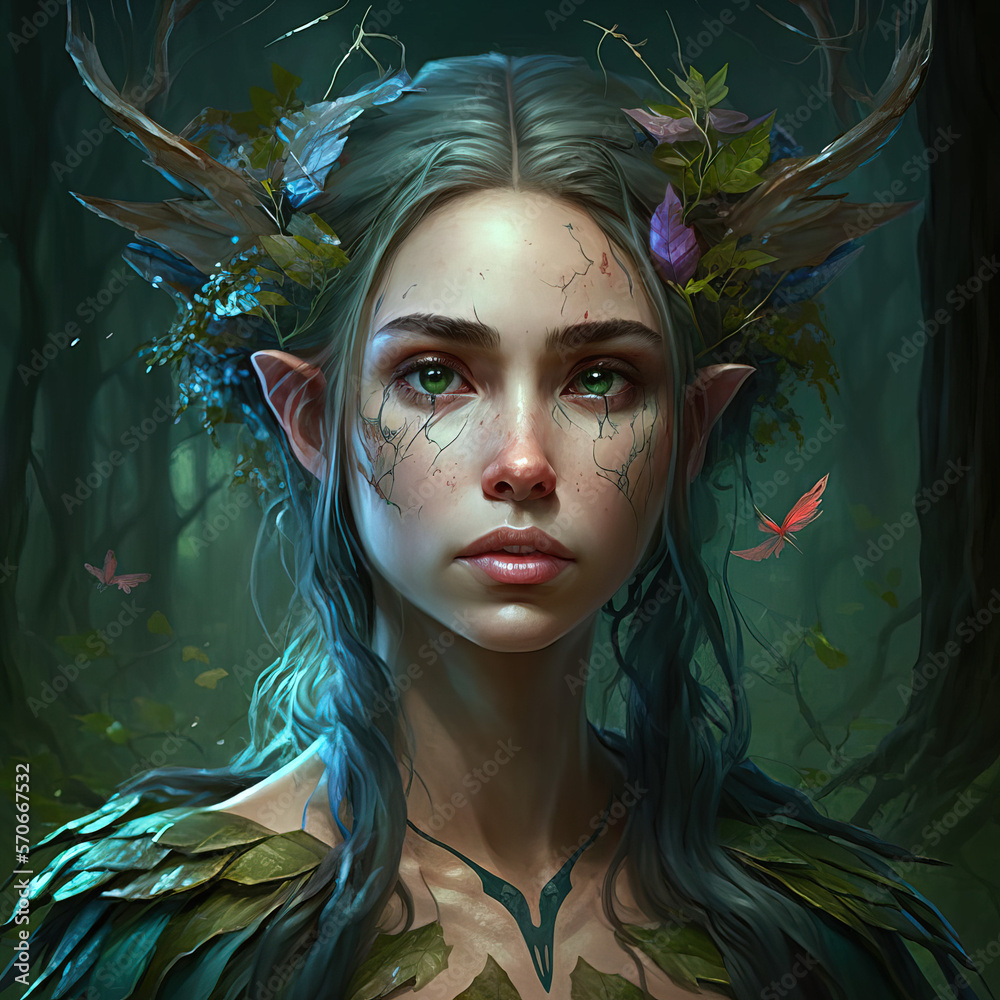 mermaid character portrait, rpg, fantasy avatar and token Generative AI ...