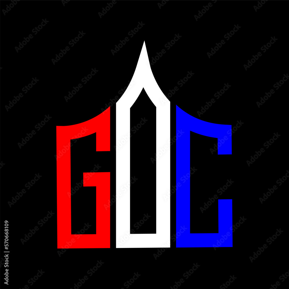 GOC letter logo design. GOC creative initials monogram vector letter ...