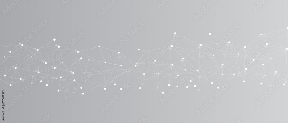 White network. Abstract connection on grey background. Network ...