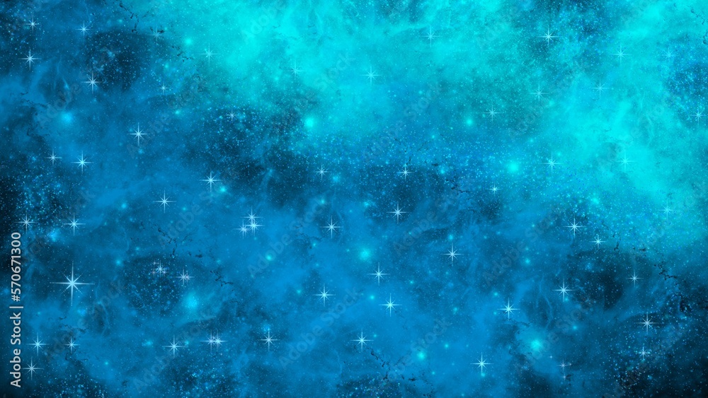 Space through a cluster of stars and galaxies worlds. The stars are ...