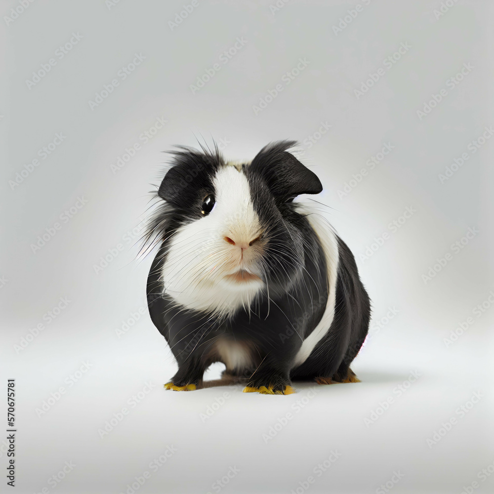 Guinea pig isolated on white background - Generative AI Stock ...
