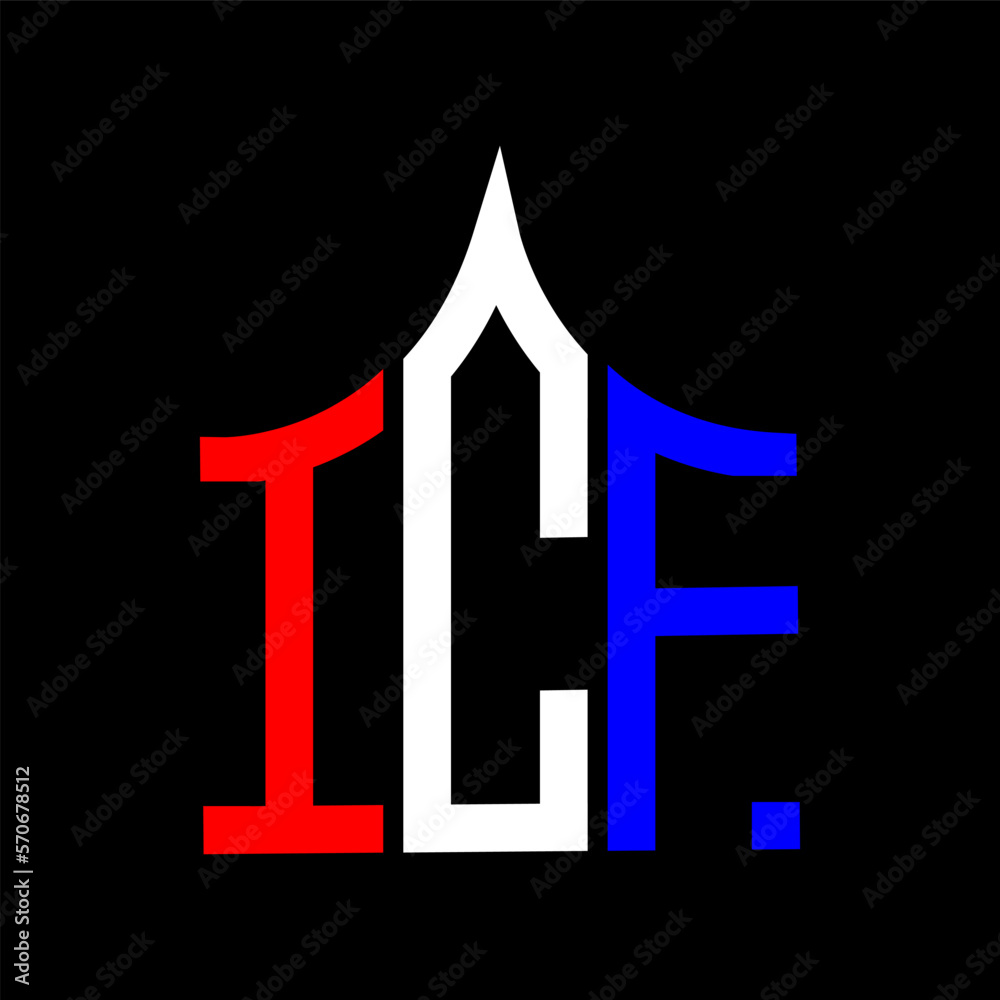 ICF letter logo design.ICF creative initials monogram vector letter logo concept.ICF letter ...