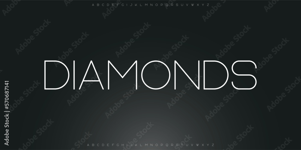 Futuristic Digital Typography. Modern Abstract Font for Tech Brands ...