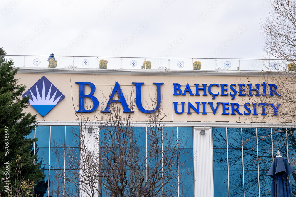 Istanbul, Turkey - February 10, 2023: Bahçeşehir University Logo and ...