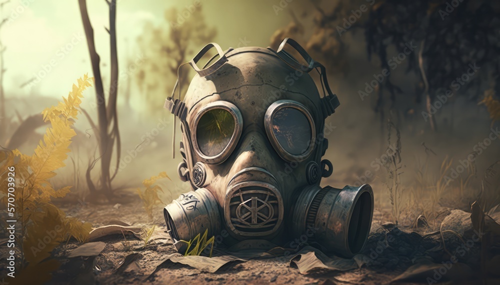 Abandoned Gas Mask in Post-Apocalyptic World: A Powerful Background ...