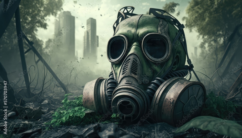 Abandoned Gas Mask in Post-Apocalyptic World: A Powerful Background ...