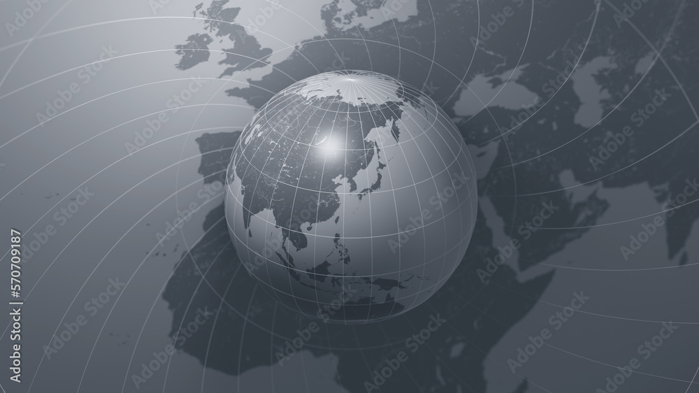 World map banner concept. Detailed flat map of continents. 3d rendering ...
