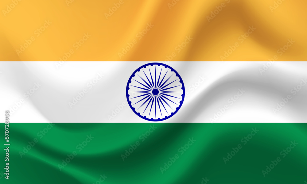 Indian flag. Flag of India. Vector flag illustration. Official colors ...