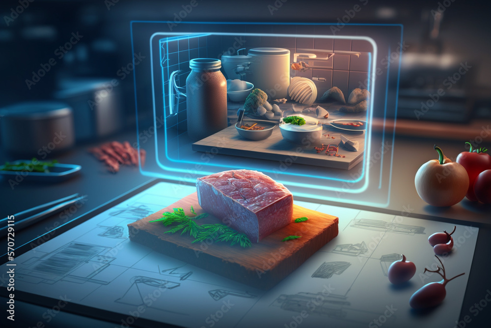 ภาพประกอบสต็อก The arrival of FoodTech, innovation and digitalisation ...