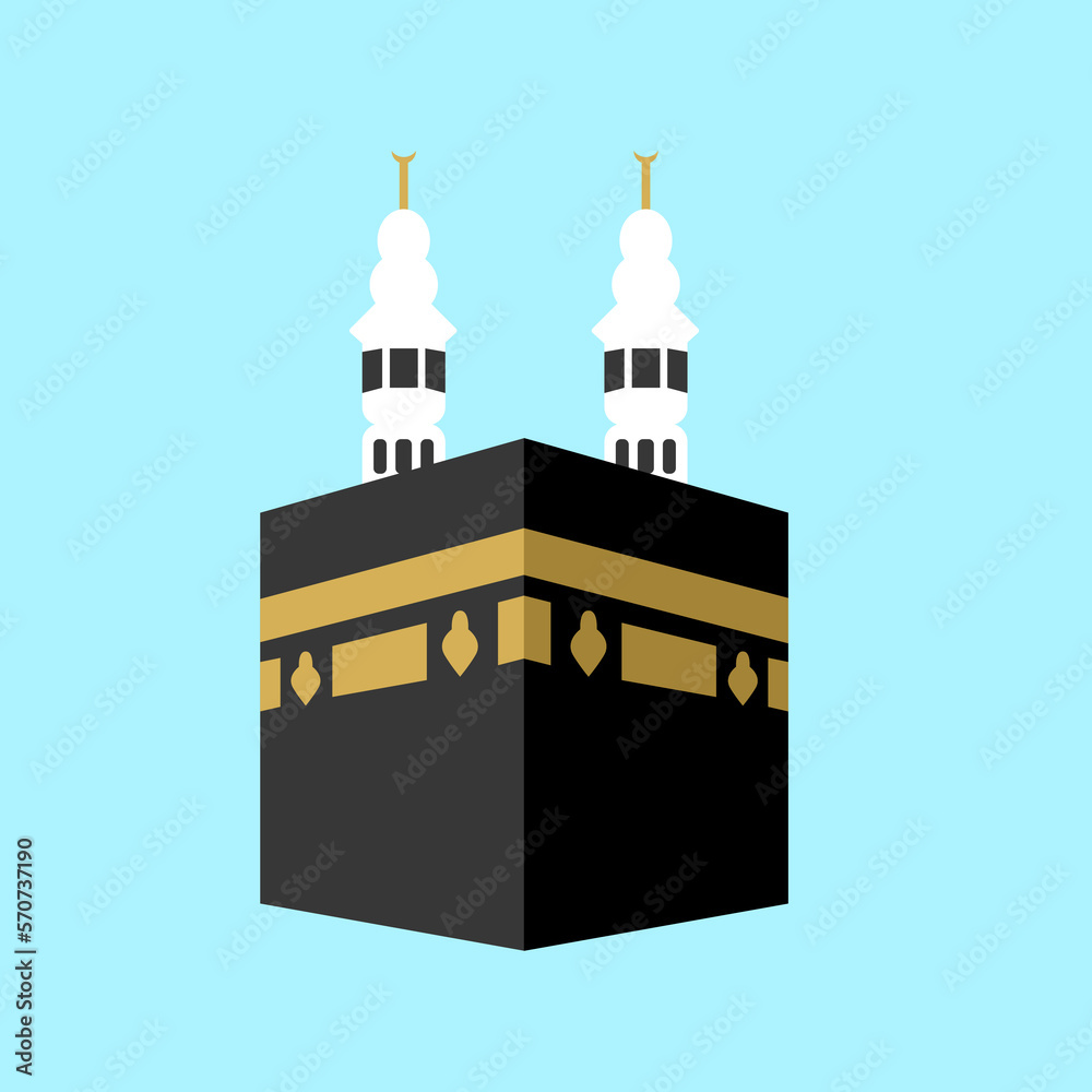 Kaaba In Mecca Stock Vector | Adobe Stock