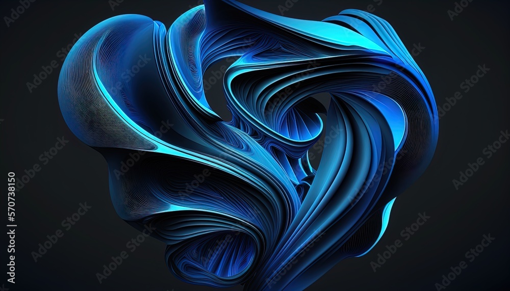 Abstract blue 3D Business Technology Aurora Silk Background created ...