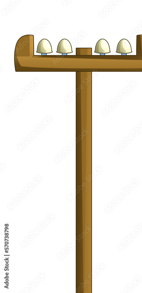 Cartoon wooden electric pole isolated - illustration for chidlren Stock ...