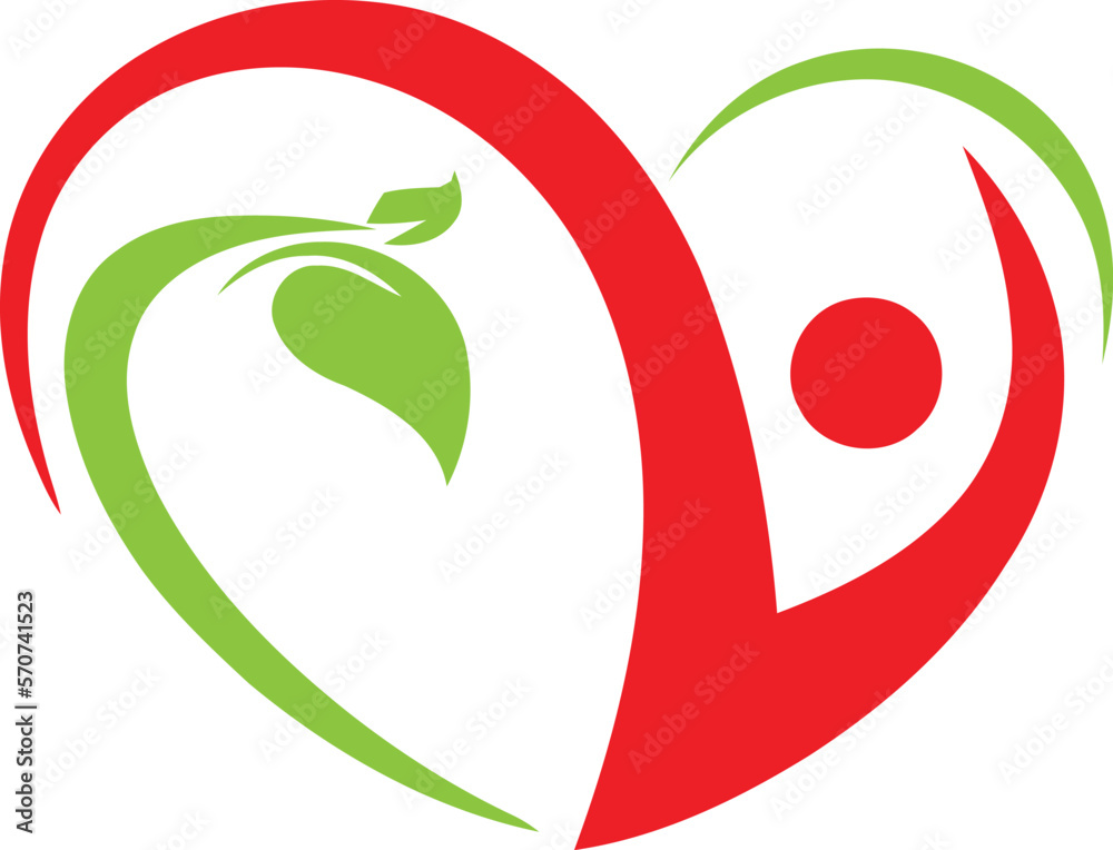 Health and love care logo Stock Vector | Adobe Stock
