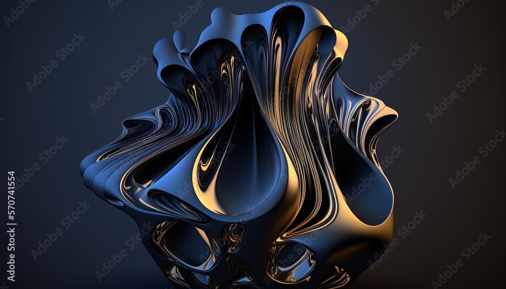 Abstract liquid rhodium 3D Business Technology Aurora Silk Background ...