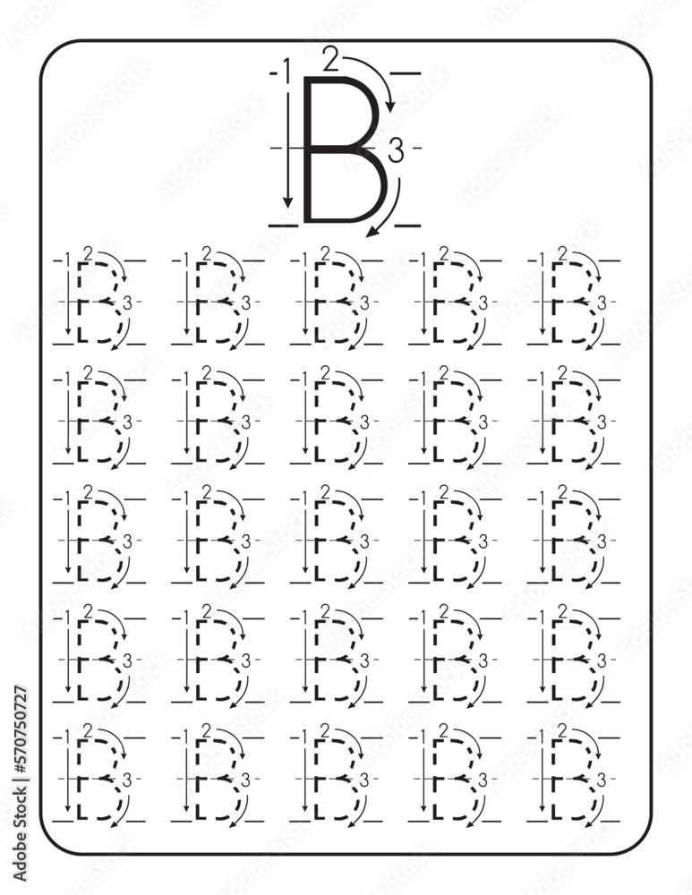 Alphabet Worksheet. Handwriting workbook for children. Worksheets for ...
