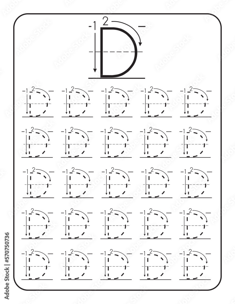 Alphabet Worksheet. Handwriting workbook for children. Worksheets for ...
