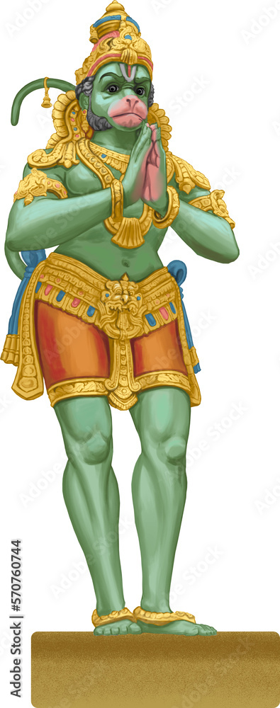 Hanuman is a Hindu god and the divine Vanara companion of the god Ram ...