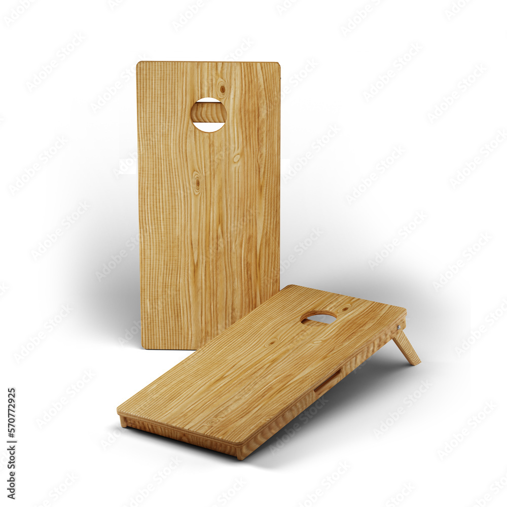 3d rendering illustration of cornhole boards isolated on transparent ...