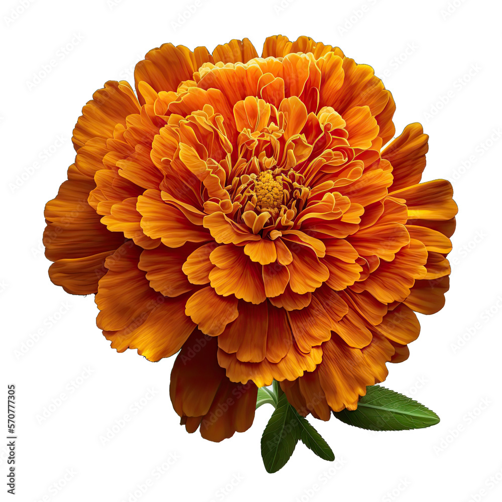 Marigold Flower Design Elements Isolated on Transparent Background: A ...