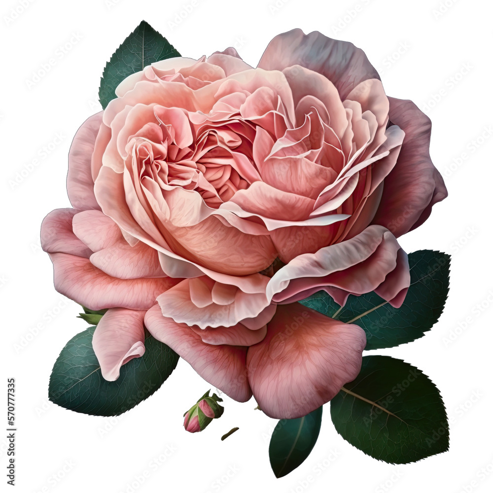 Rosa Flower Design Elements Isolated on Transparent Background: A ...