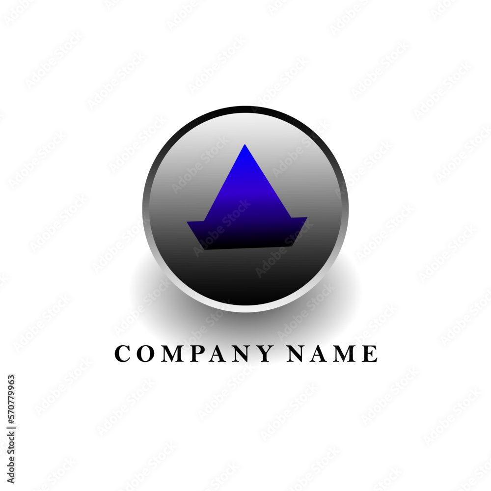 vector logo and circle symbol, suitable for online or offline business ...