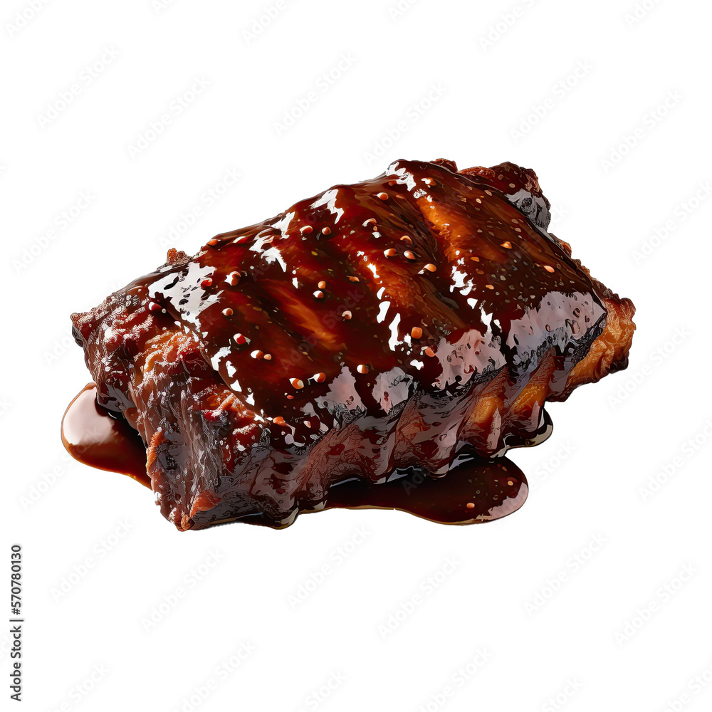 Barbecue ribs Design Elements Isolated on Transparent Background: A ...