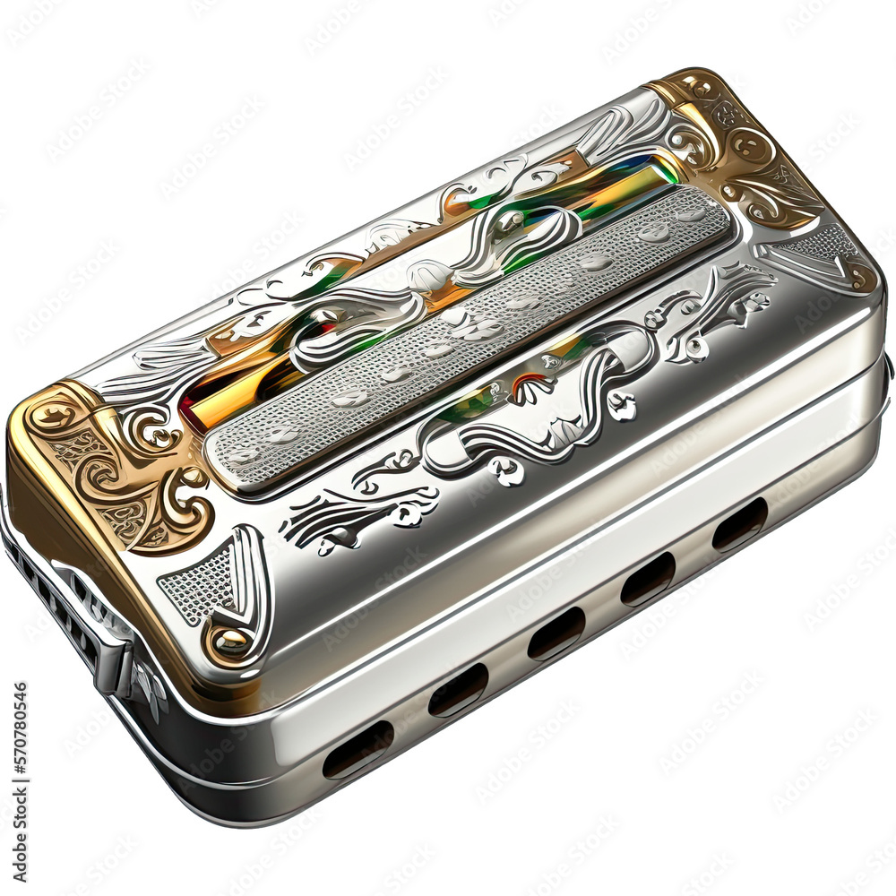 Harmonica Design Elements Isolated on Transparent Background: A Graphic ...