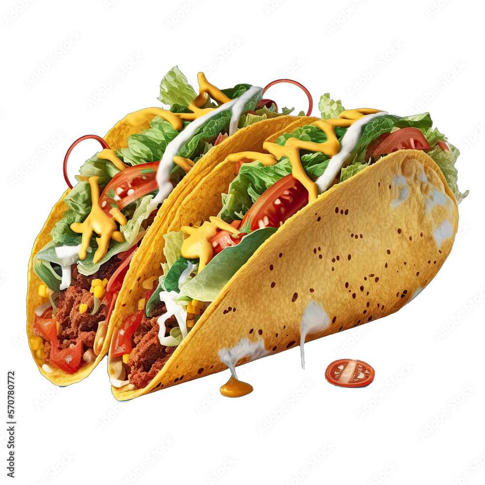 Tacos Design Elements Isolated on Transparent Background: A Graphic ...
