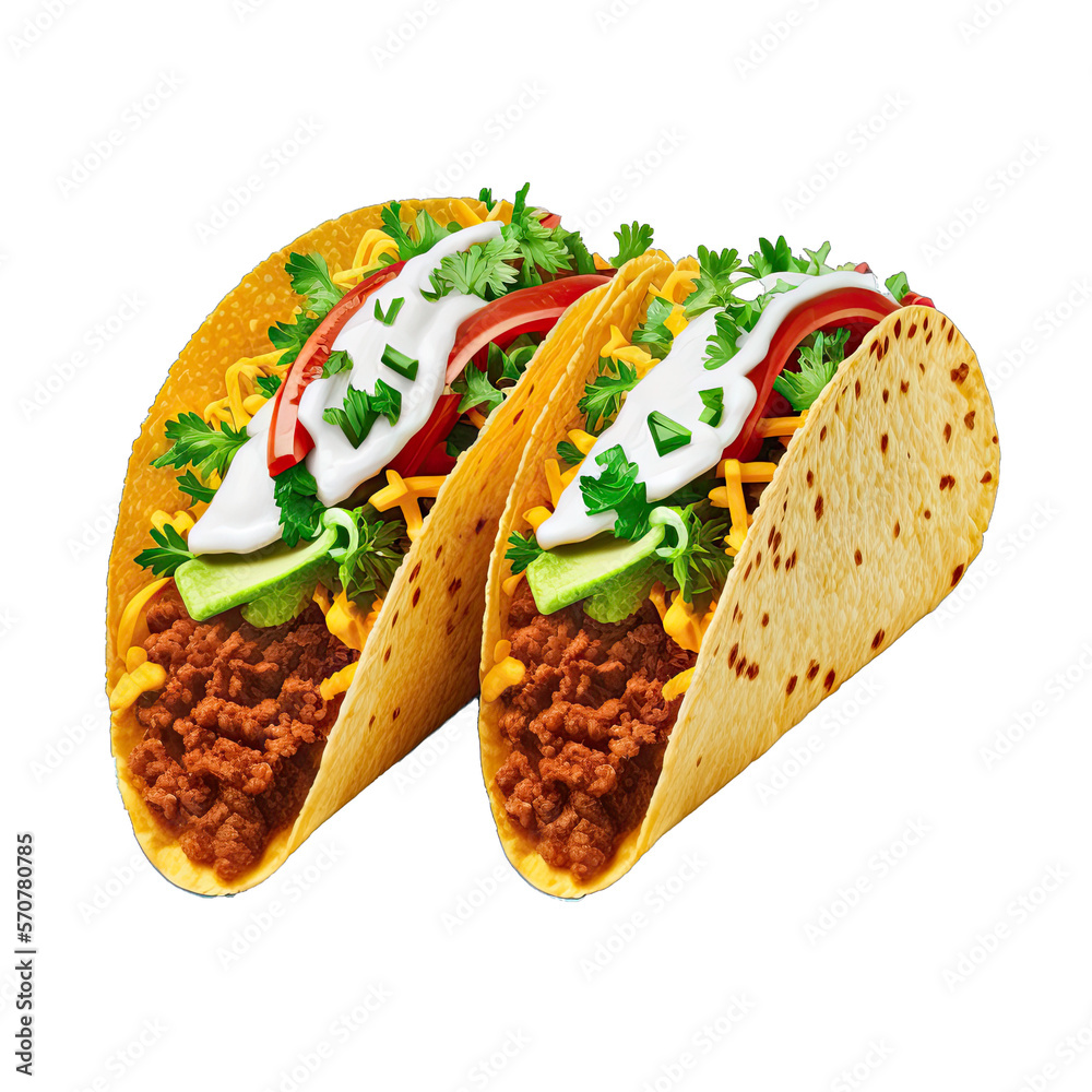 Tacos Design Elements Isolated on Transparent Background: A Graphic ...